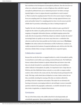 Lichens As Bioindicators | PDF