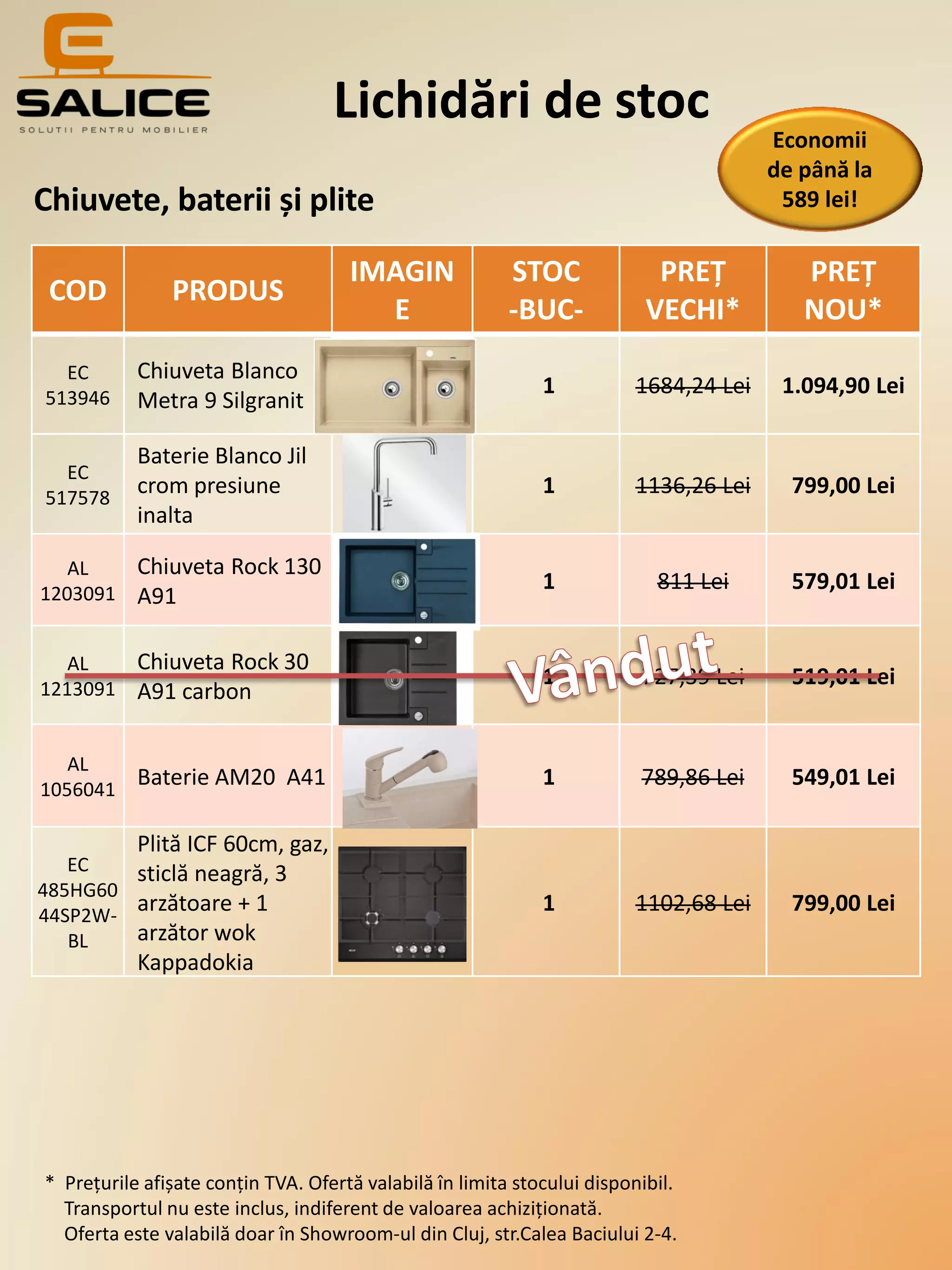 Lichidare Stocuri SALICE Primavara 2017 | PDF