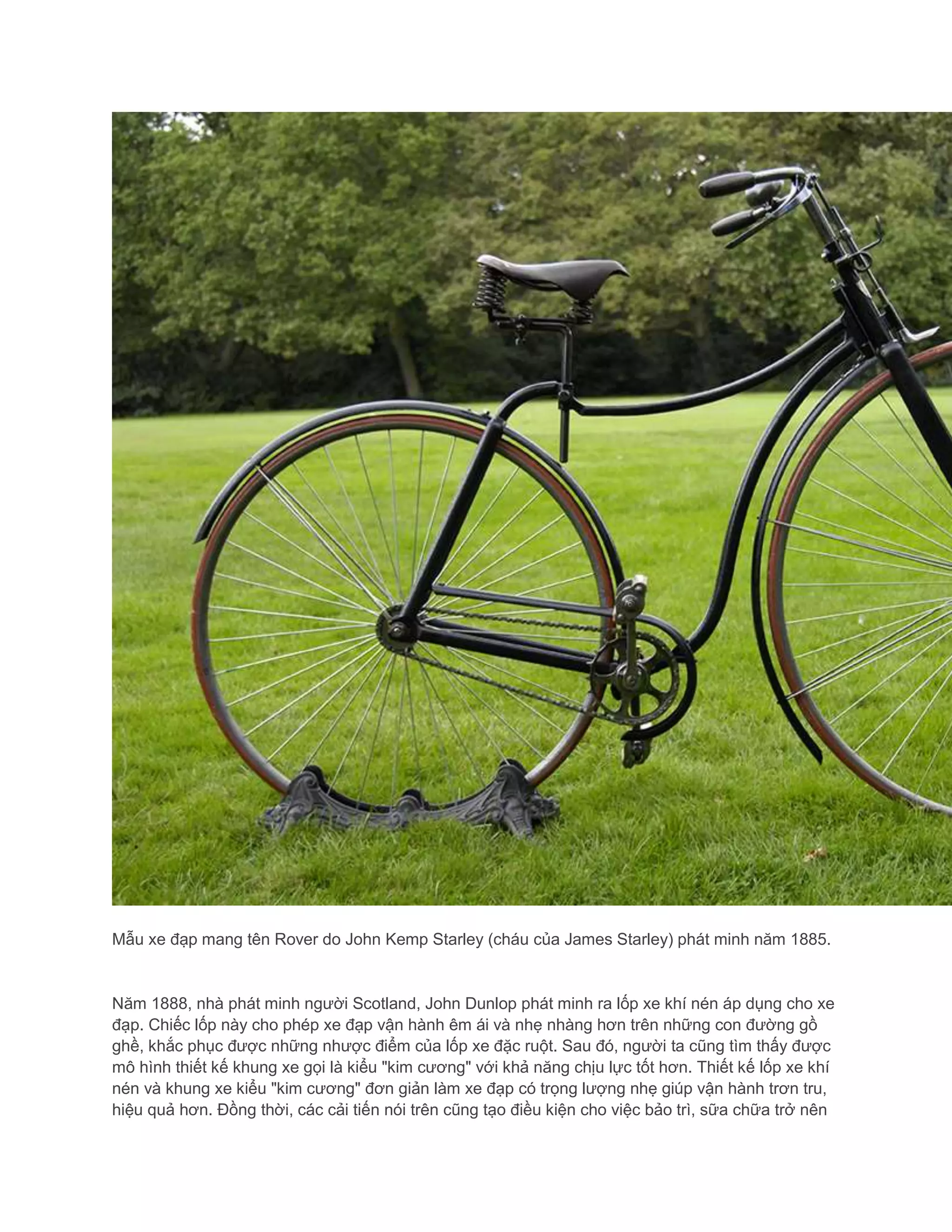 Lịch sử phát triển của xe đạp | DOCX