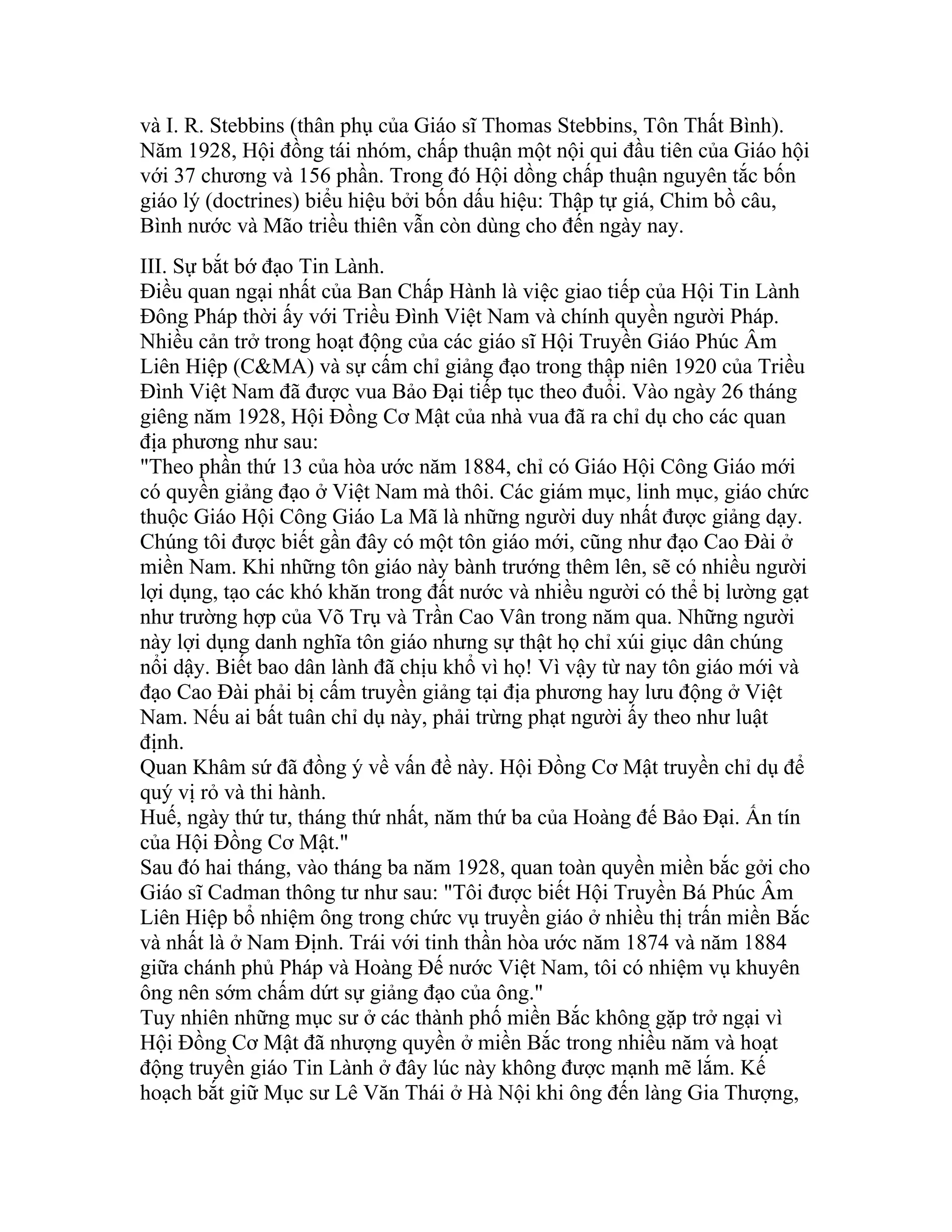 Lich su co doc giao viet nam | PDF