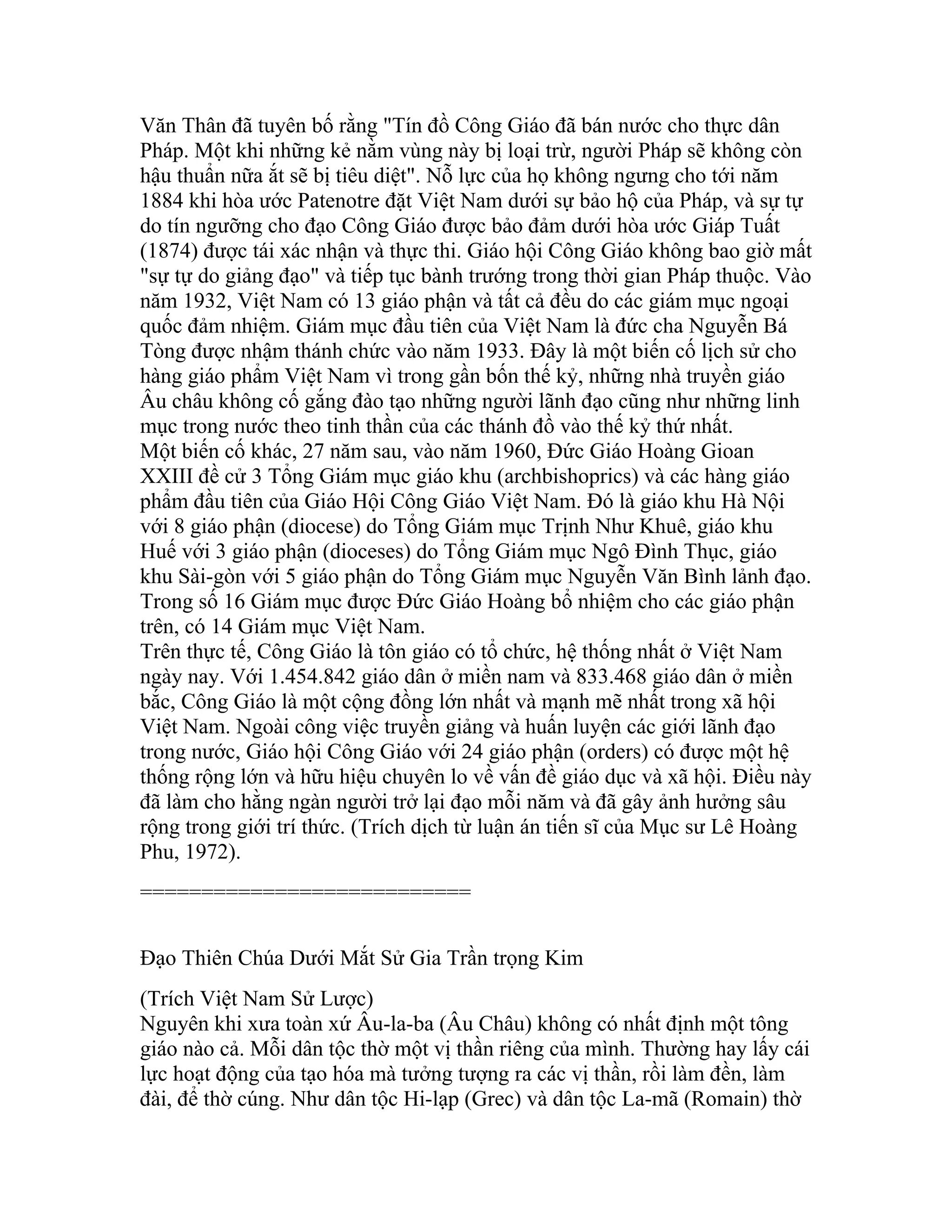 Lich su co doc giao viet nam | PDF