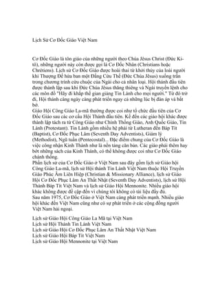 Lich su co doc giao viet nam | PDF