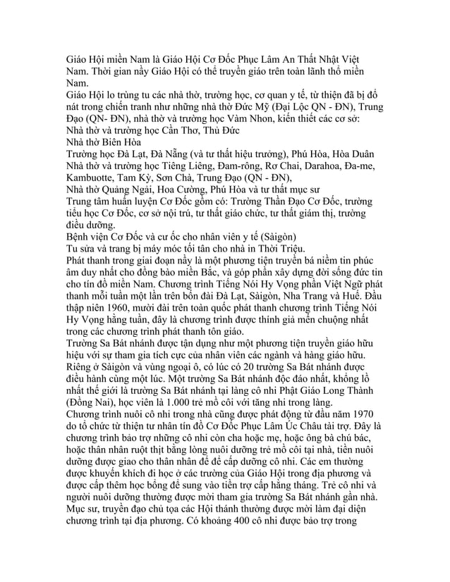 Lich su co doc giao viet nam | PDF