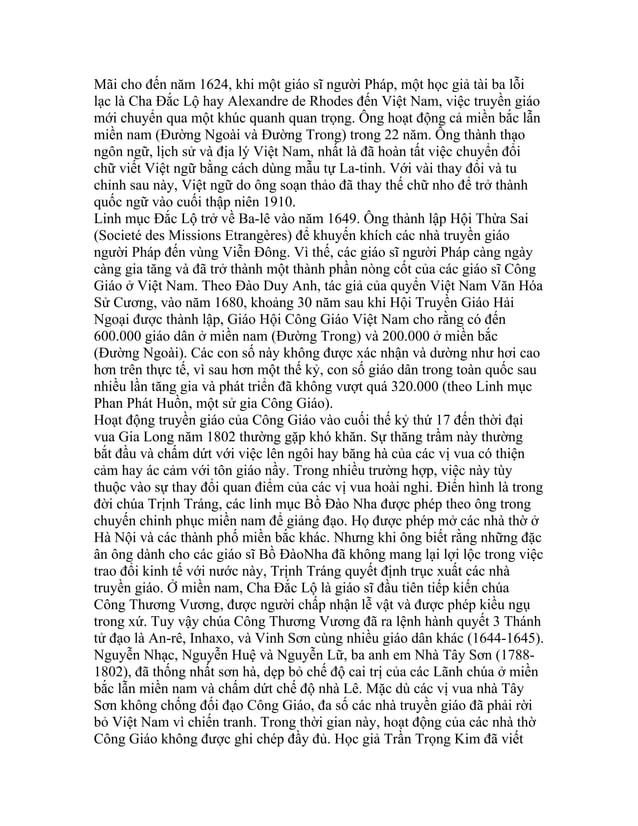 Lich su co doc giao viet nam | PDF