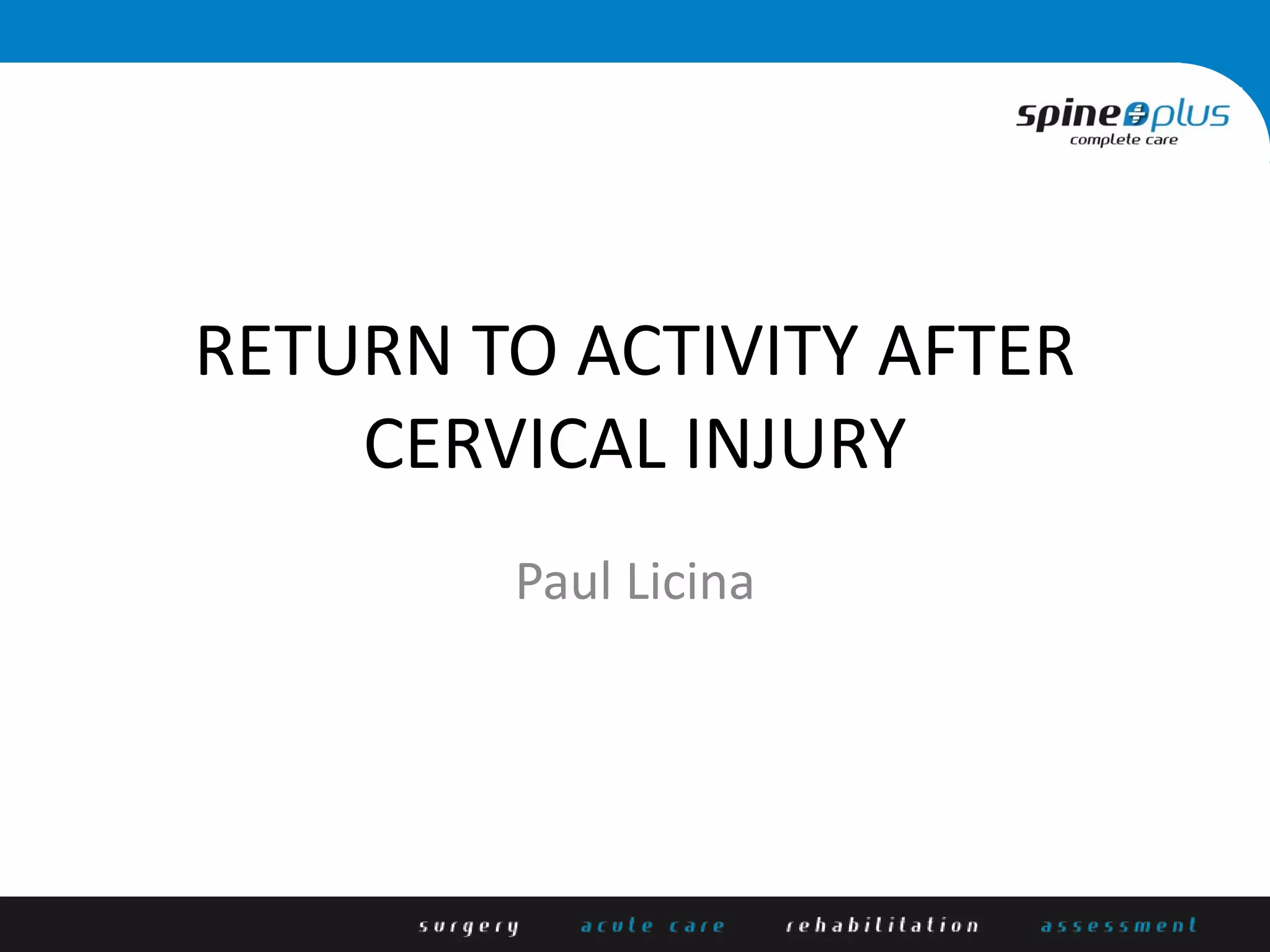 Guidelines for return to sport after cervical trauma | PDF