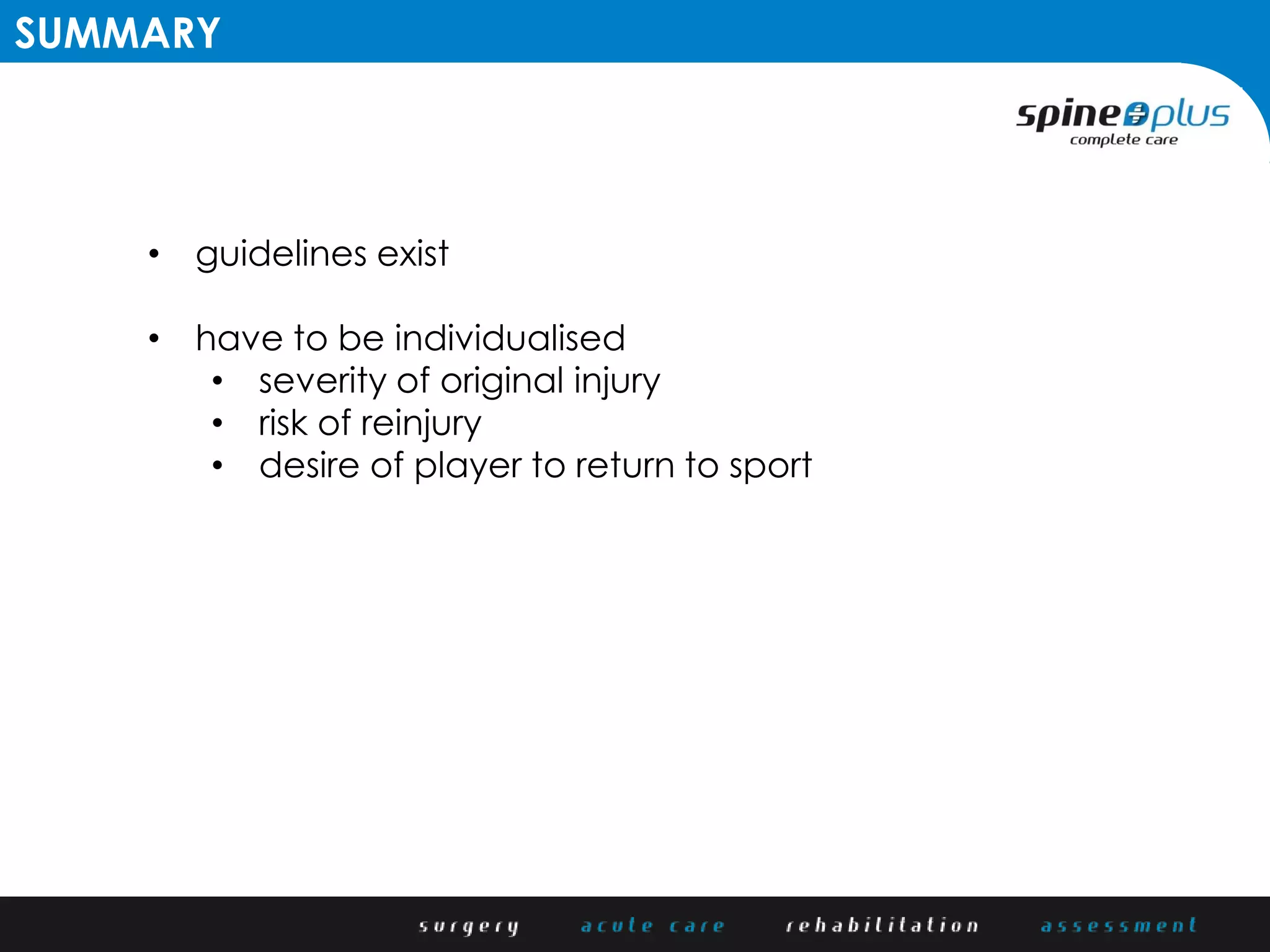 Guidelines for return to sport after cervical trauma | PDF