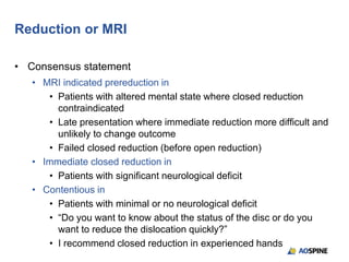 Unifacet dislocation MRI | PPT