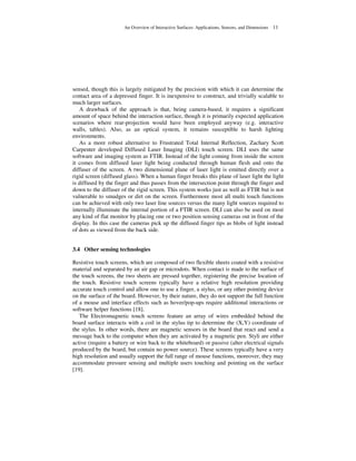 An Overview of Interactive Surfaces: Applications, Sensors, and ...