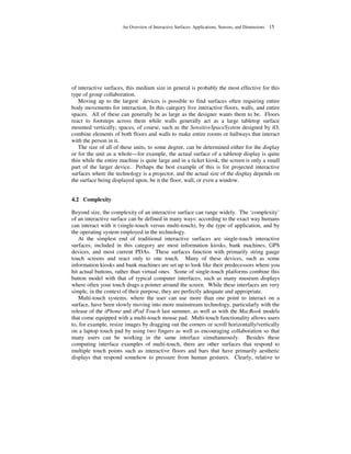 An Overview of Interactive Surfaces: Applications, Sensors, and ...