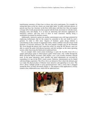 An Overview of Interactive Surfaces: Applications, Sensors, and ...