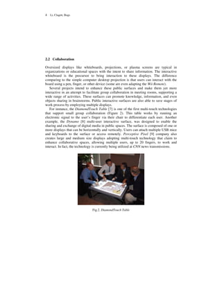 An Overview of Interactive Surfaces: Applications, Sensors, and ...