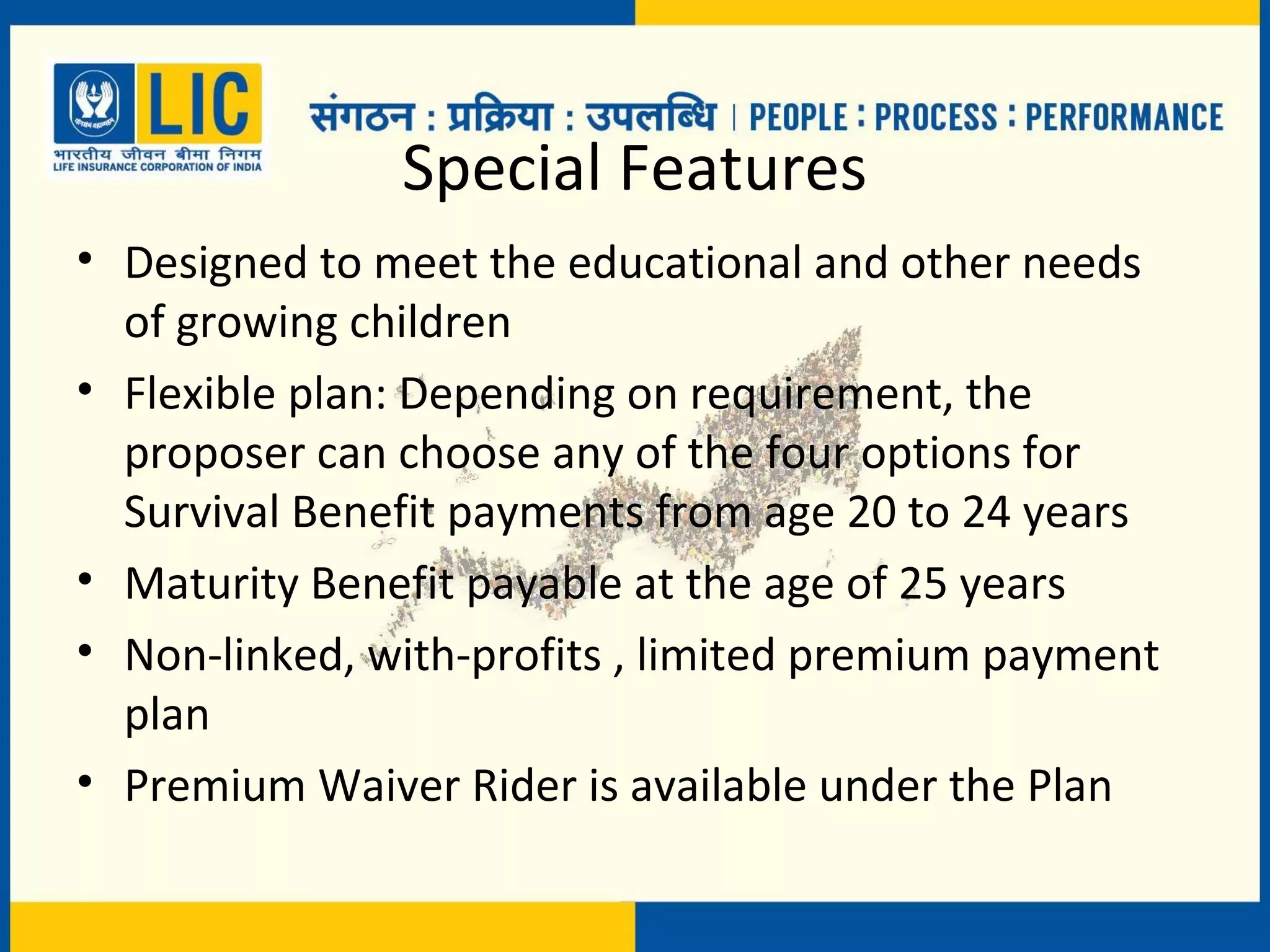 LIC New Children's Jeevan Tarun Plan Presentation Table No 834 | PPT