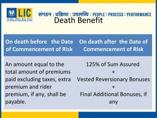 LIC New Children's Jeevan Tarun Plan Presentation Table No 834 | PPT