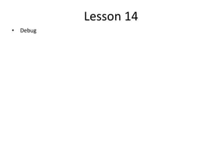 Licão 14 debug script | PPT