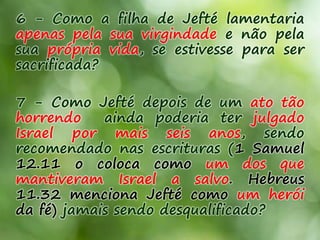 Licoes na vida de Jefte | PPSX