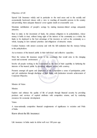 Lic of india assiment | PDF