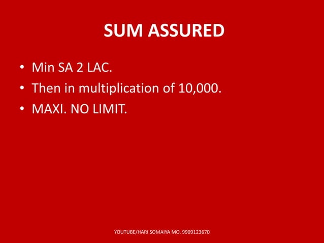 Lic plan table 836 lic jeevan labh LAUNCHING 04/01/2016 | PPSX