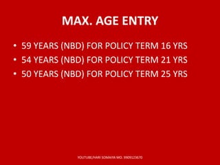 Lic plan table 836 lic jeevan labh LAUNCHING 04/01/2016 | PPSX