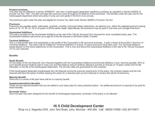 Lic policies for handicaped children | PDF