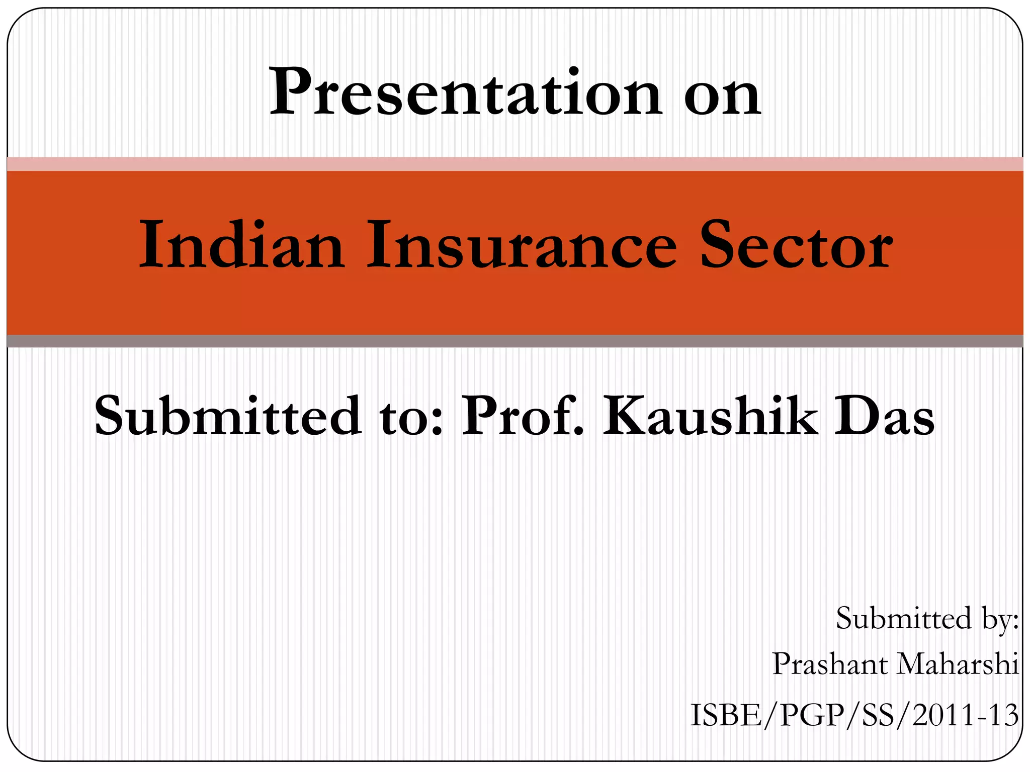 Indian Insurance Sector | PPT