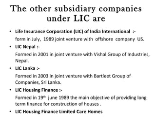 LIC presentation... 001 | PPT