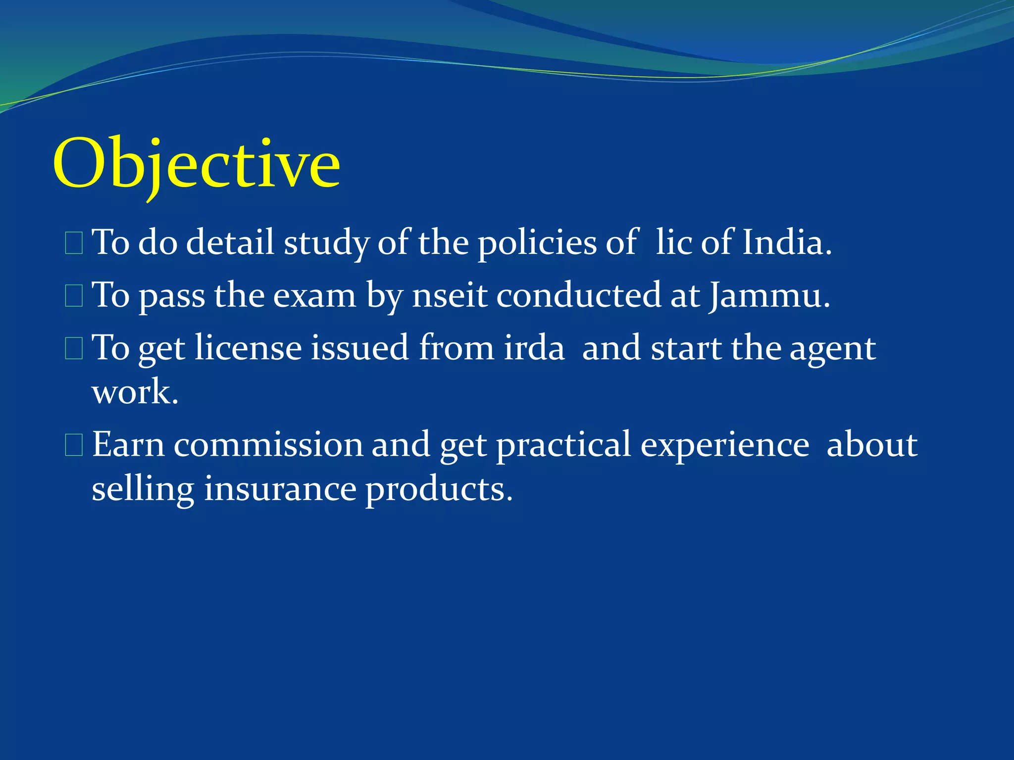 Life insurance project(LIC) | PPTX