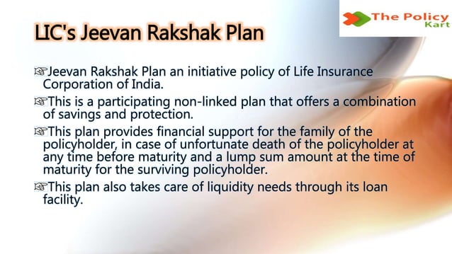 Lic's jeevan rakshak plan | PPT