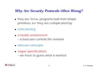 Proving Security Protocols Correct | PPT