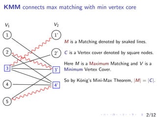 Feasible Combinatorial Matrix Theory - LICS2013 presentation | PDF