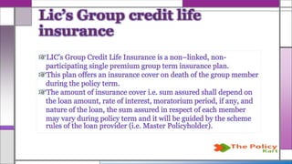 LIC’s group credit life insurance | PPTX