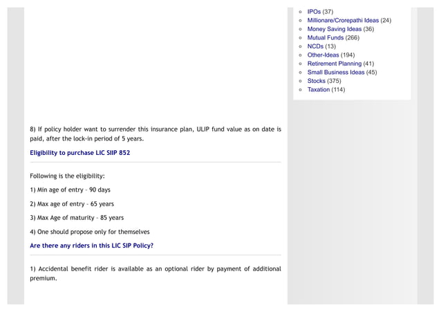 Lic siip ulip insurance plan | PDF | Life Insurance | Insurance