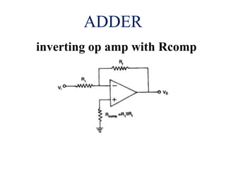 unit 2- OP AMP APPLICATIONS | PPTX