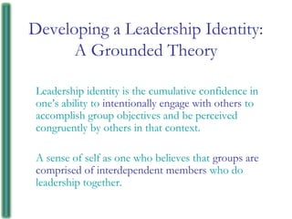 Leadership Identity Development Model | PPT