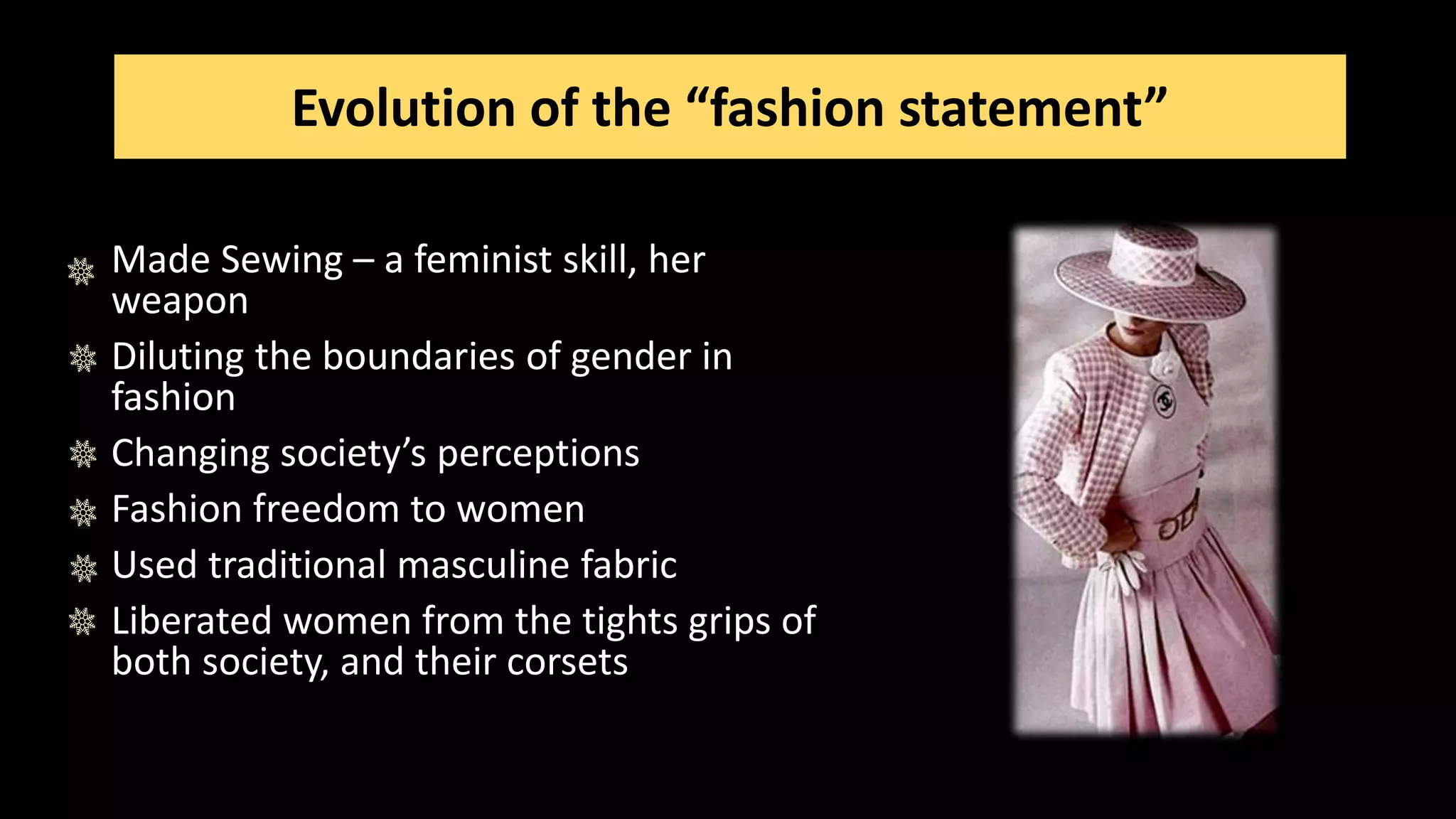 Coco Chanel - The legacy of an icon; fashion through feminism | PPTX ...