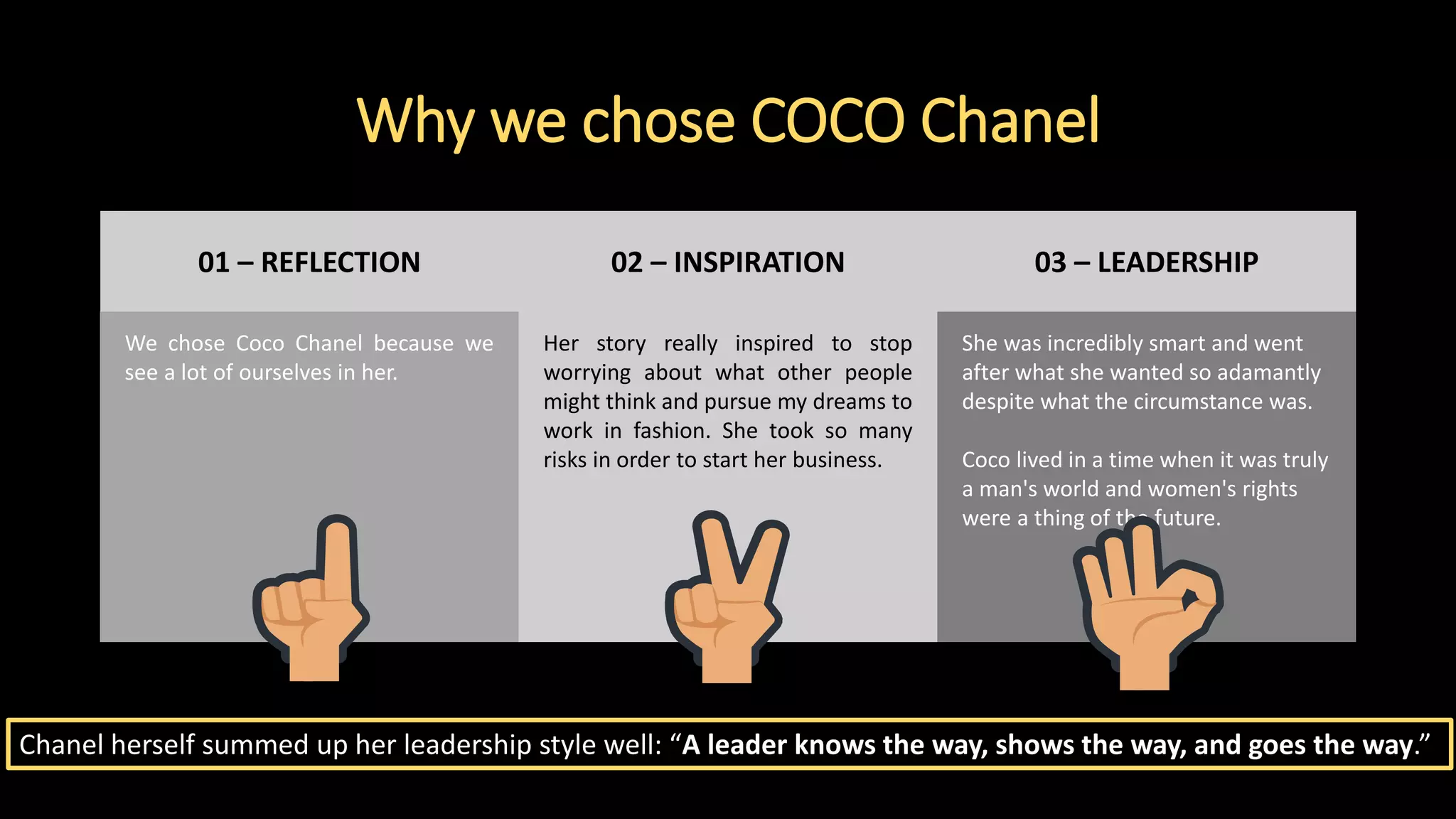 Coco Chanel - The legacy of an icon; fashion through feminism | PPTX ...