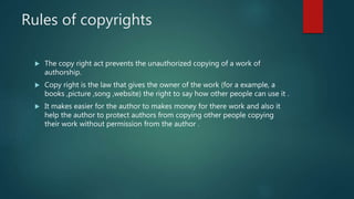 Copyrights and creative commons | PPTX