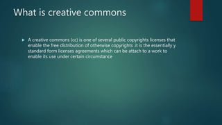 Copyrights and creative commons | PPTX