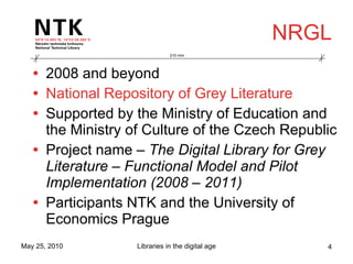 User Interface of the National Repository of Grey Literature | PPT ...