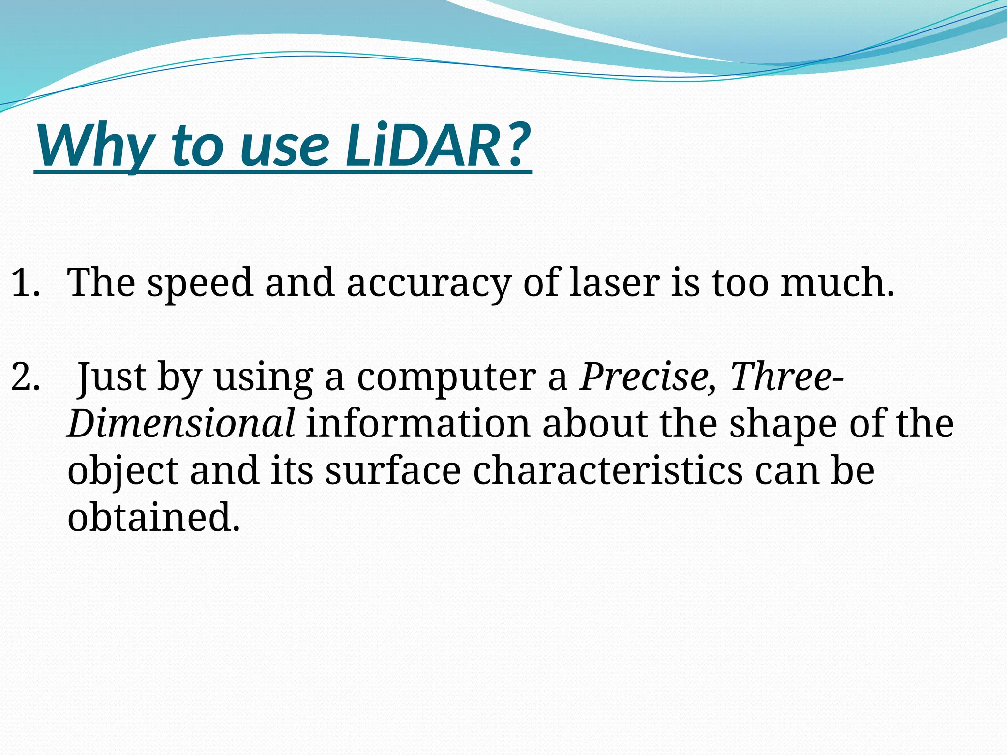 lidar light detection and ranging working | PPTX