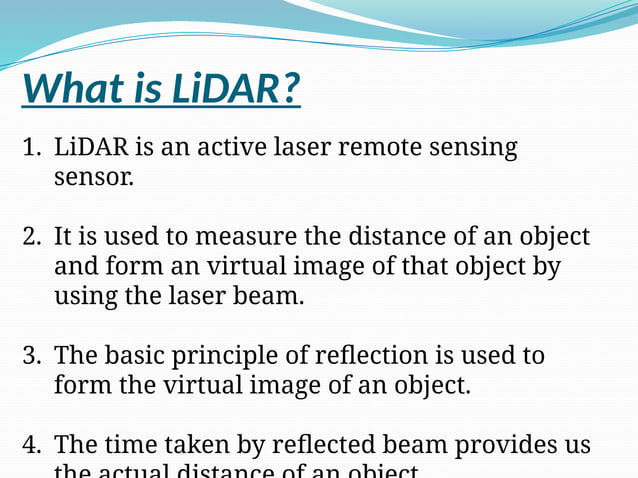 lidar light detection and ranging working | PPT
