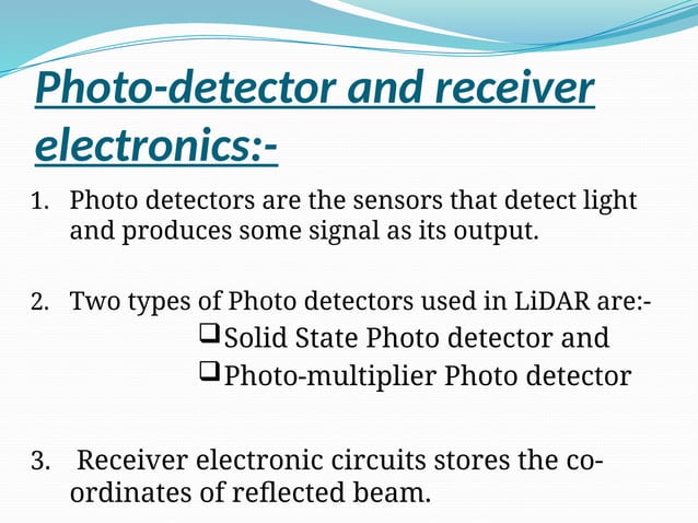 lidar light detection and ranging working | PPT
