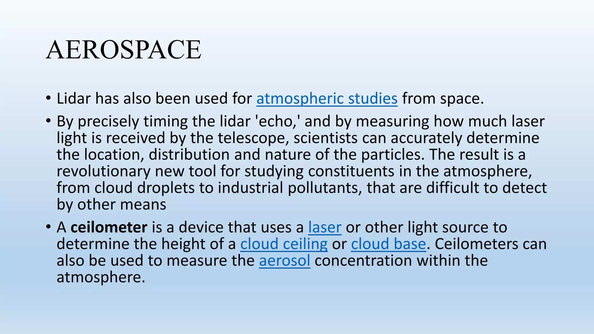 Lidar- light detection and ranging | PPTX