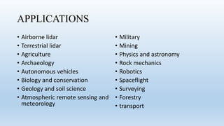 Lidar- light detection and ranging | PPTX