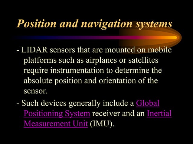 LIDAR | PPTX | Cameras and Camcorders | Consumer Electronics