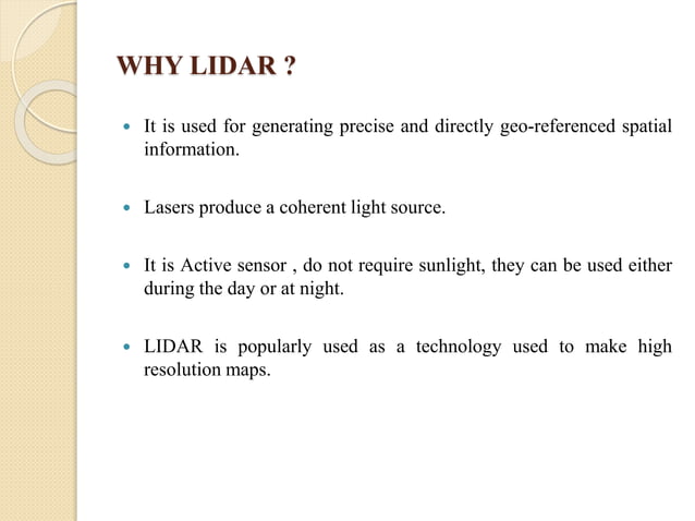 Lidar final ppt | PPTX | Geography | Science