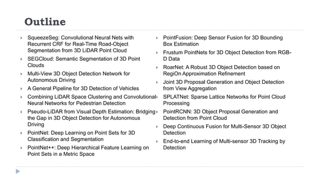 Lidar for Autonomous Driving II (via Deep Learning) | PDF