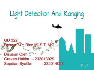 Lidar light detection and ranging | PPTX