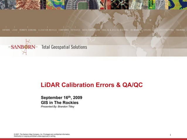 LiDAR QA/QC Presentation | PPT