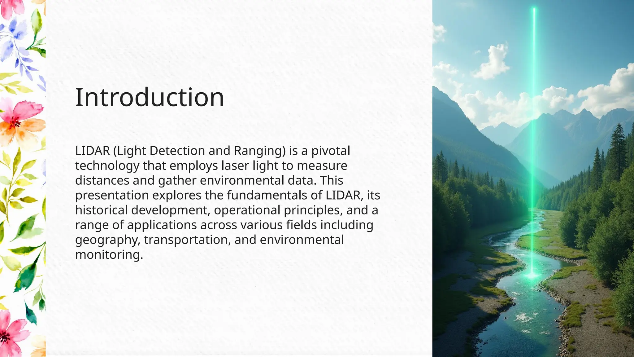 LIDAR Technology and applications of LIDAR.pptx