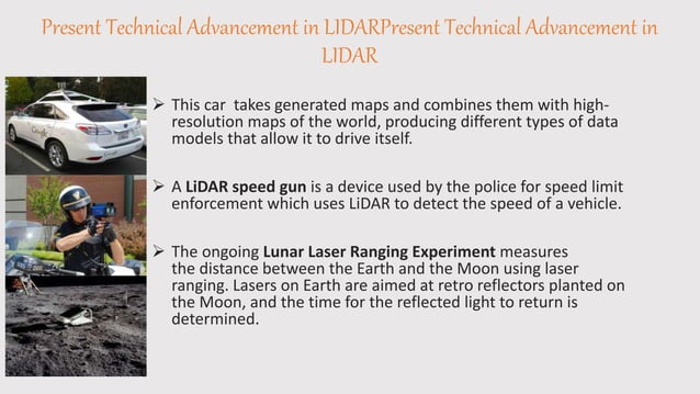 Lidar technology and it’s applications | PPTX